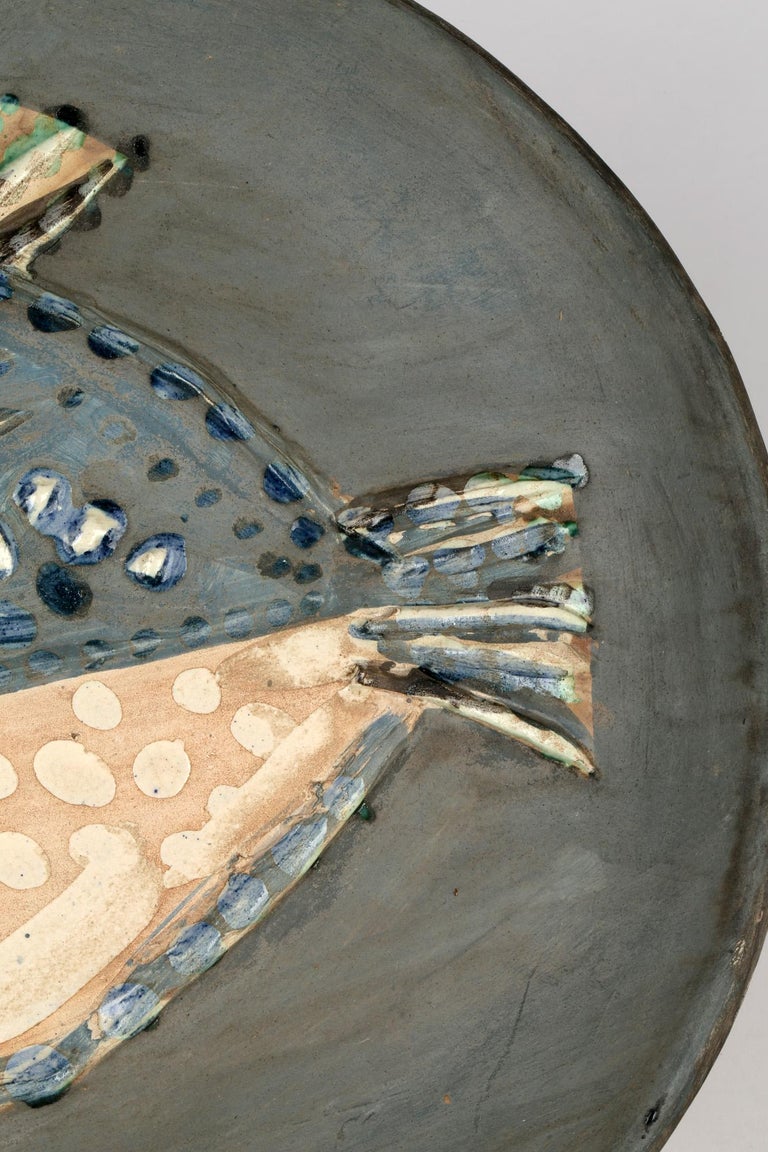 Pablo Picasso Unique Plat Poisson Ceramic Platter, 1952 For Sale at 1stDibs