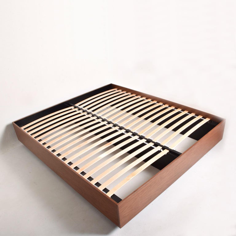 Pablo Romo Custom Bed Frame Cal King Walnut Platform Frame at 1stDibs ...