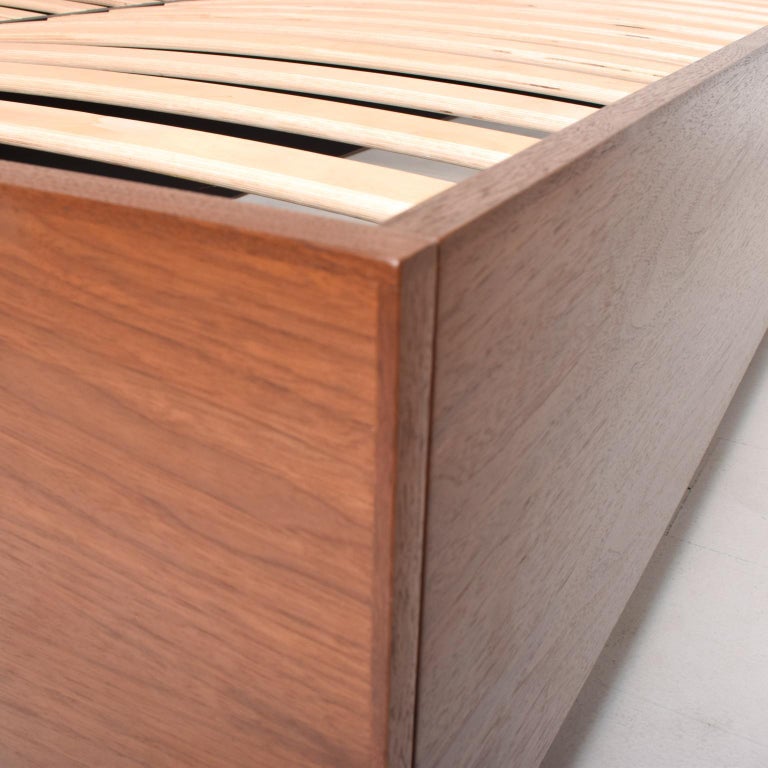 Pablo Romo Custom Bed Frame Cal King Walnut Platform Frame at 1stDibs ...
