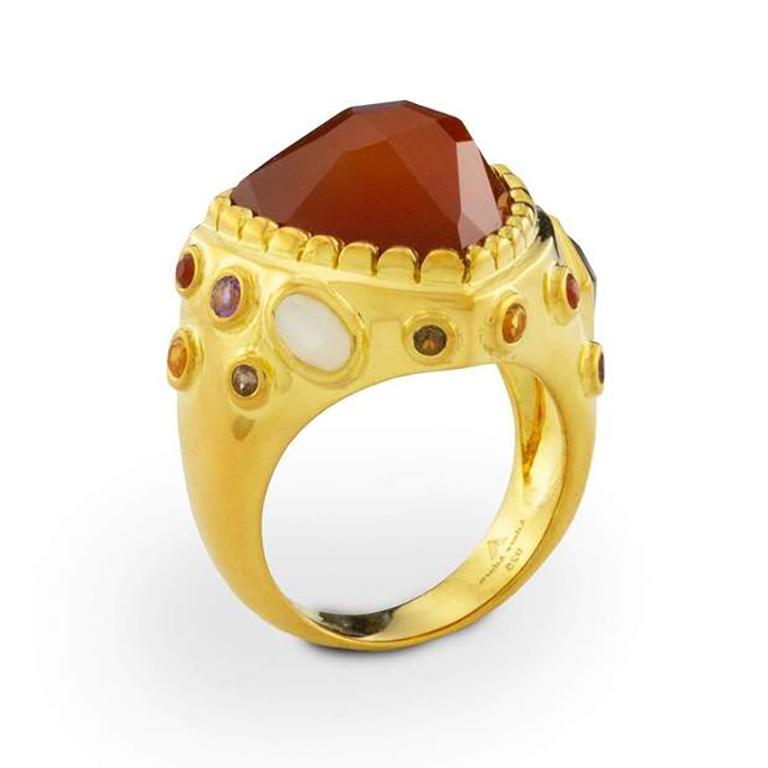 Pac Gem Ring in 18K Gold at 1stDibs