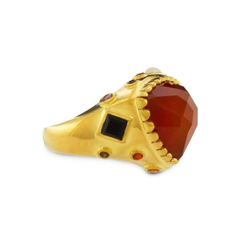 Pac Gem Ring in 18K Gold For Sale at 1stDibs