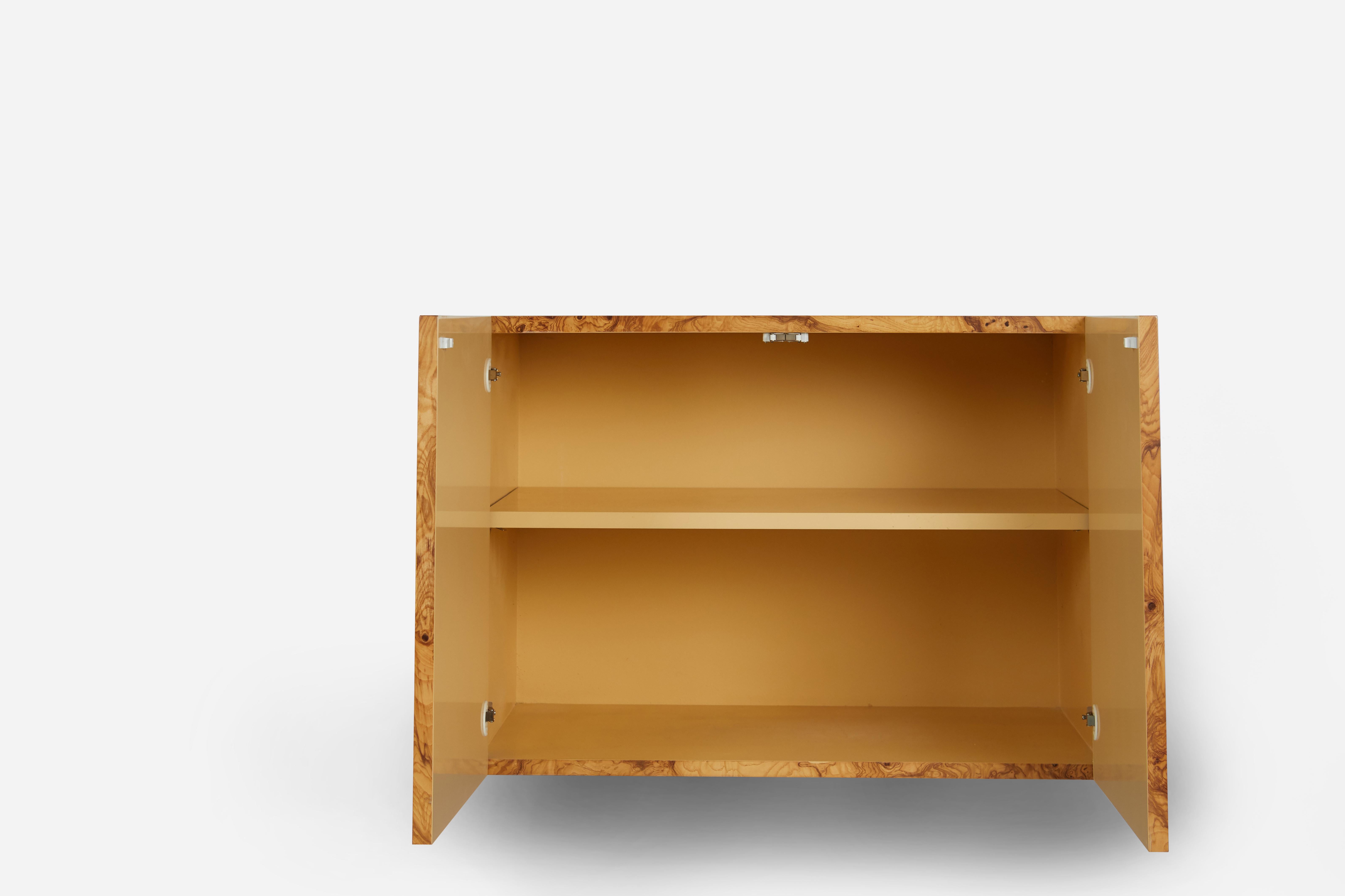 Pace Burl Wood Wall Hanging Nightstand Cabinets at 1stDibs | wall ...