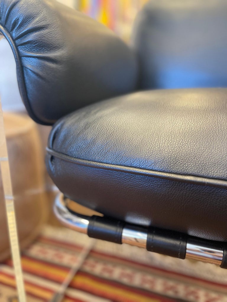 Pace Collection Argenta Lucite Chairs in Italian Leather For Sale at ...