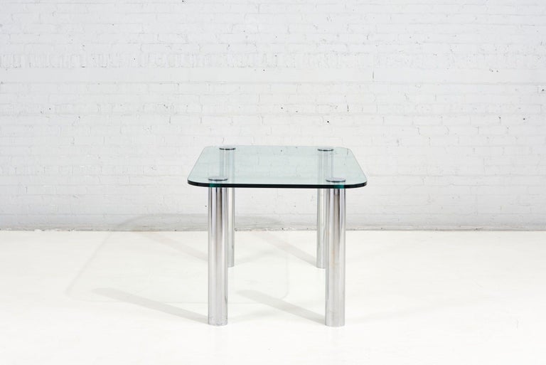 Pace Collection Chrome And Glass Dining Table, 1970 For Sale at 1stDibs