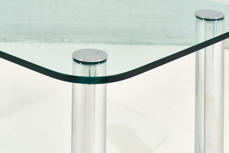Pace Collection Chrome And Glass Dining Table, 1970 For Sale at 1stDibs