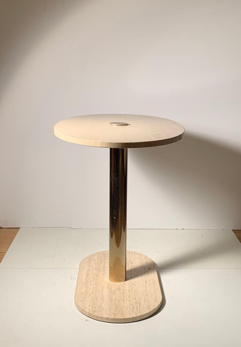 Pace Collection Oval Marble Console Table For Sale at 1stDibs