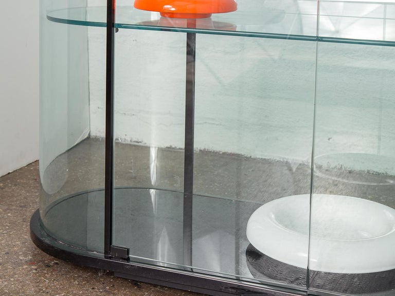Pace Collection Tall Rounded Glass Cabinet Vitrine For Sale at 1stDibs ...