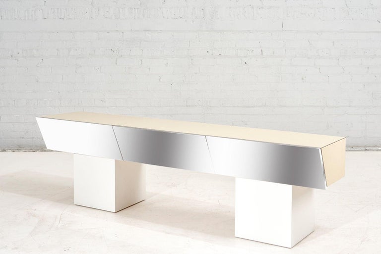 Pace Collection Wall Shelf with Stainless Steel Drawers, 1970 For Sale ...