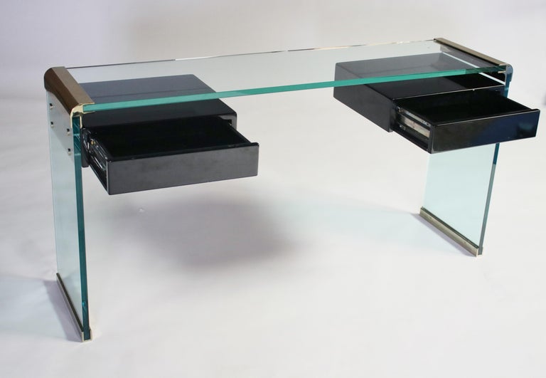 Pace Console Desk with Floating Drawers at 1stDibs