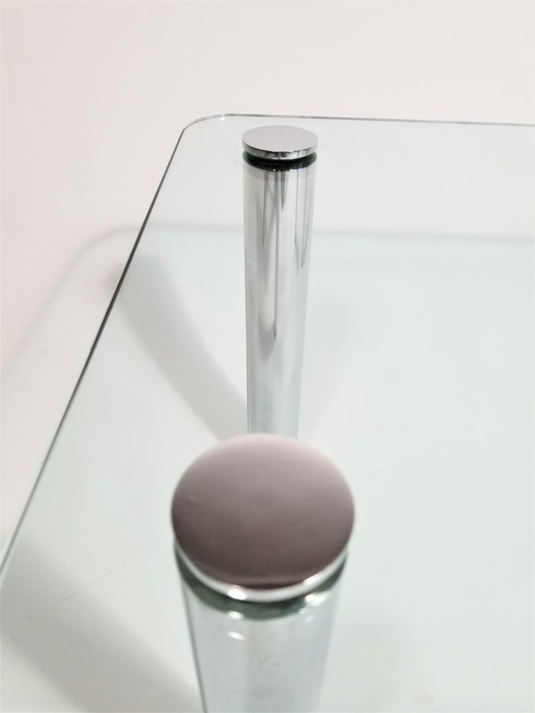 Pace Glass and Chrome Midcentury End Table or Coffee Table For Sale at ...