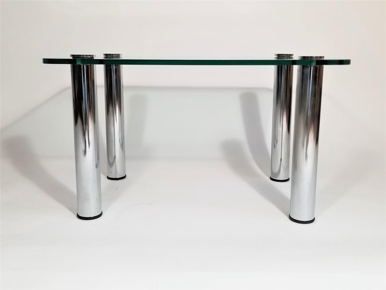 Pace Glass and Chrome Midcentury End Table or Coffee Table For Sale at ...