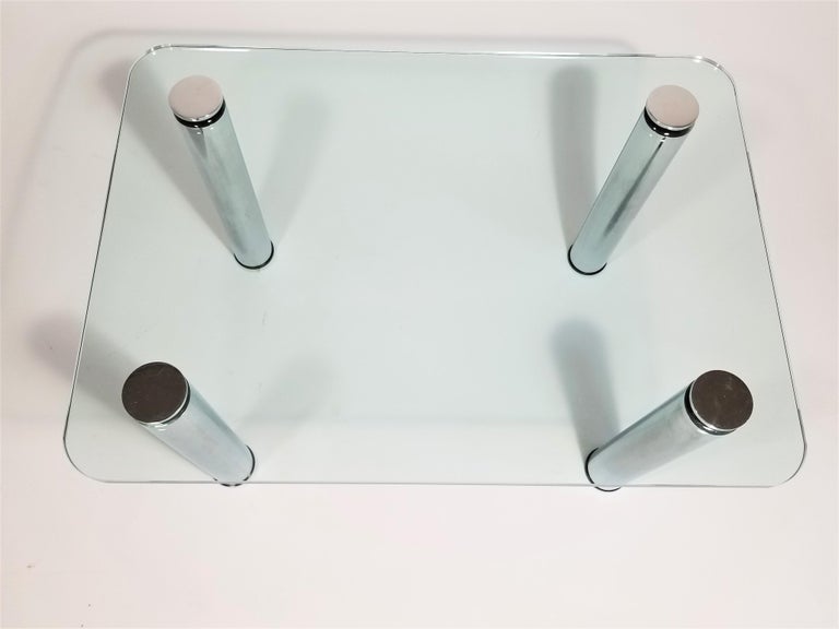 Pace Glass and Chrome Midcentury End Table or Coffee Table For Sale at ...