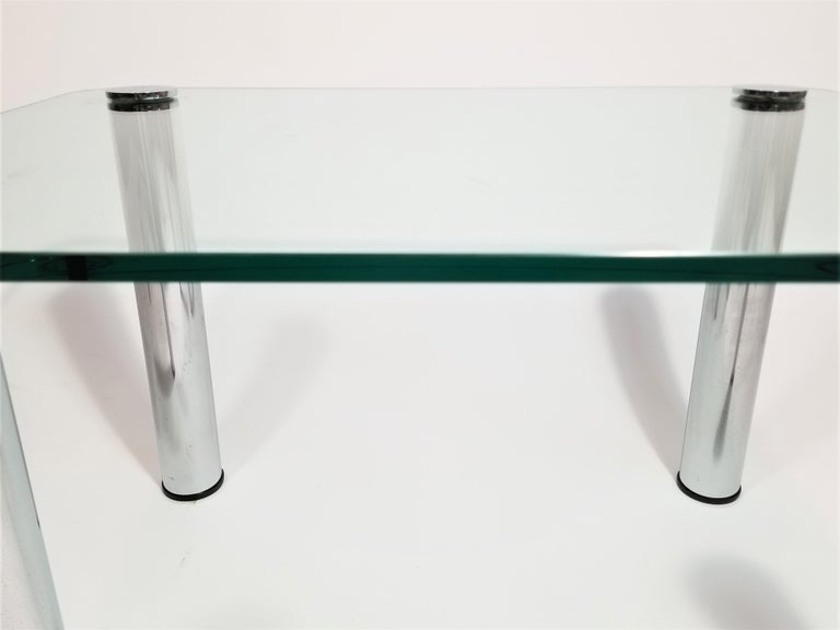 Pace Glass and Chrome Midcentury End Table or Coffee Table For Sale at ...