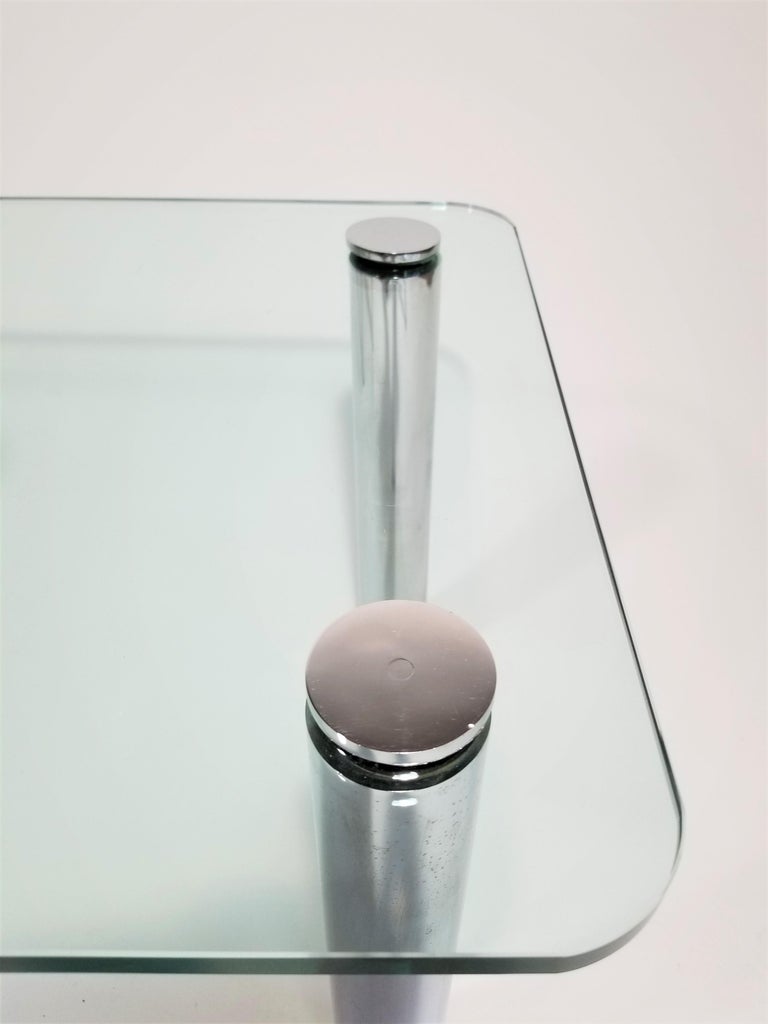Pace Glass and Chrome Midcentury End Table or Coffee Table For Sale at ...