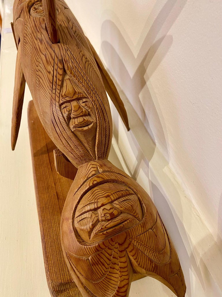 Pacific Northwest Coast Carved Cedar Killer Whale Rattle For Sale at ...