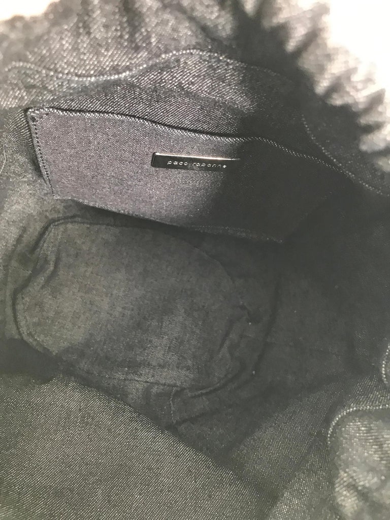 Paco Rabanne Clear Vinyl Cage handbag with Denim Liner For Sale at 1stDibs