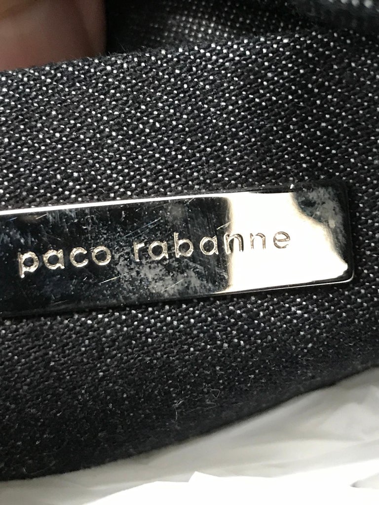 Paco Rabanne Clear Vinyl Cage handbag with Denim Liner For Sale at 1stDibs