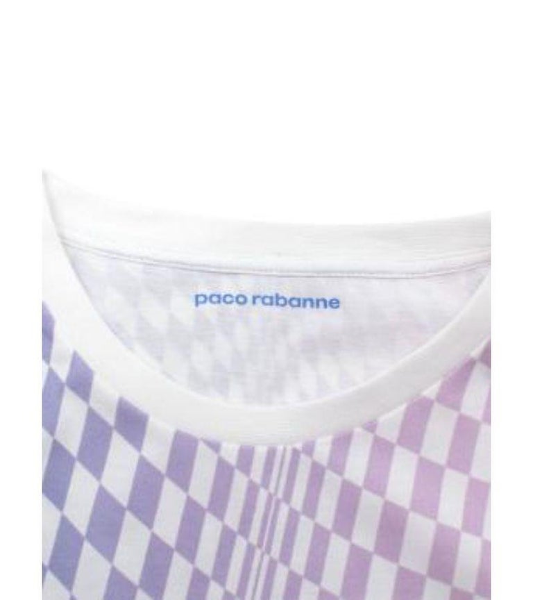 Paco Rabanne Kinaesthetic Graphic-Print White Cotton T-shirt For Sale ...