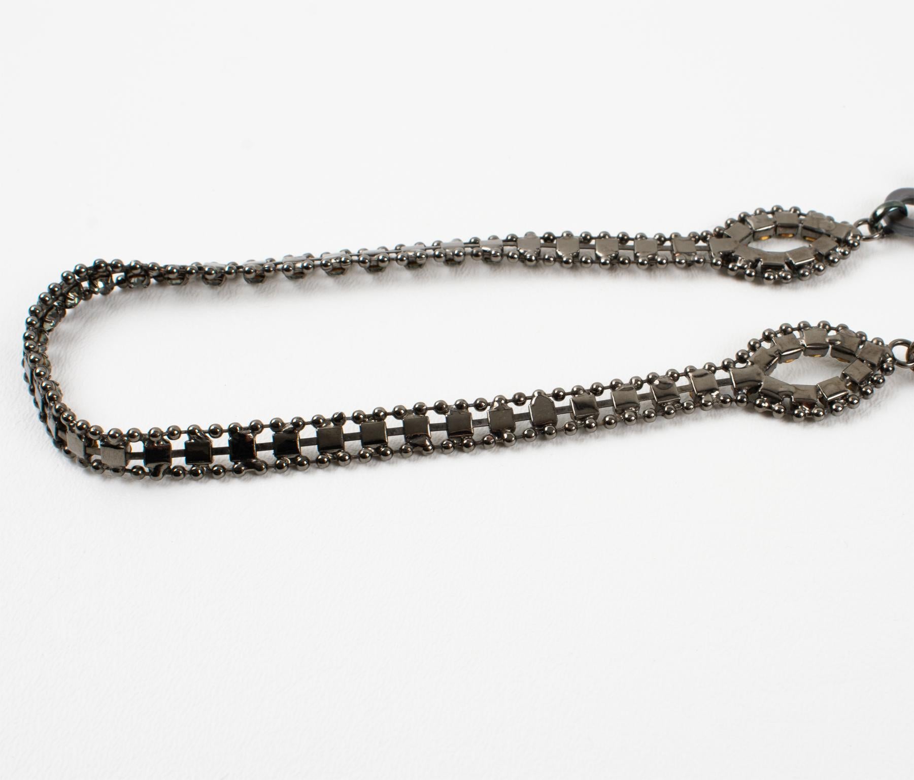 Paco Rabanne Style Futuristic Drapery Space Age Link Necklace For Sale ...