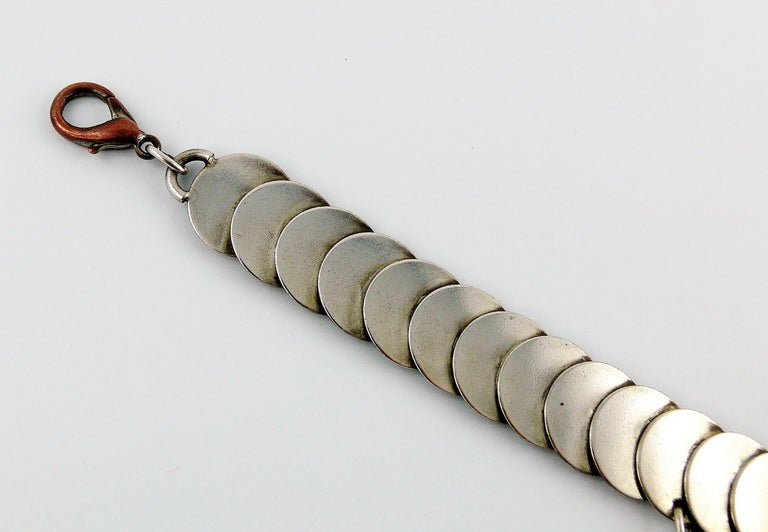 Paco Rabanne Vintage Rhodoid and Metal Discs Necklace at 1stDibs | paco rabanne necklace