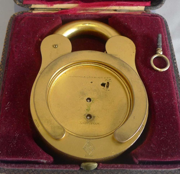 Padlock Clock by Howell James, Boxed For Sale at 1stDibs