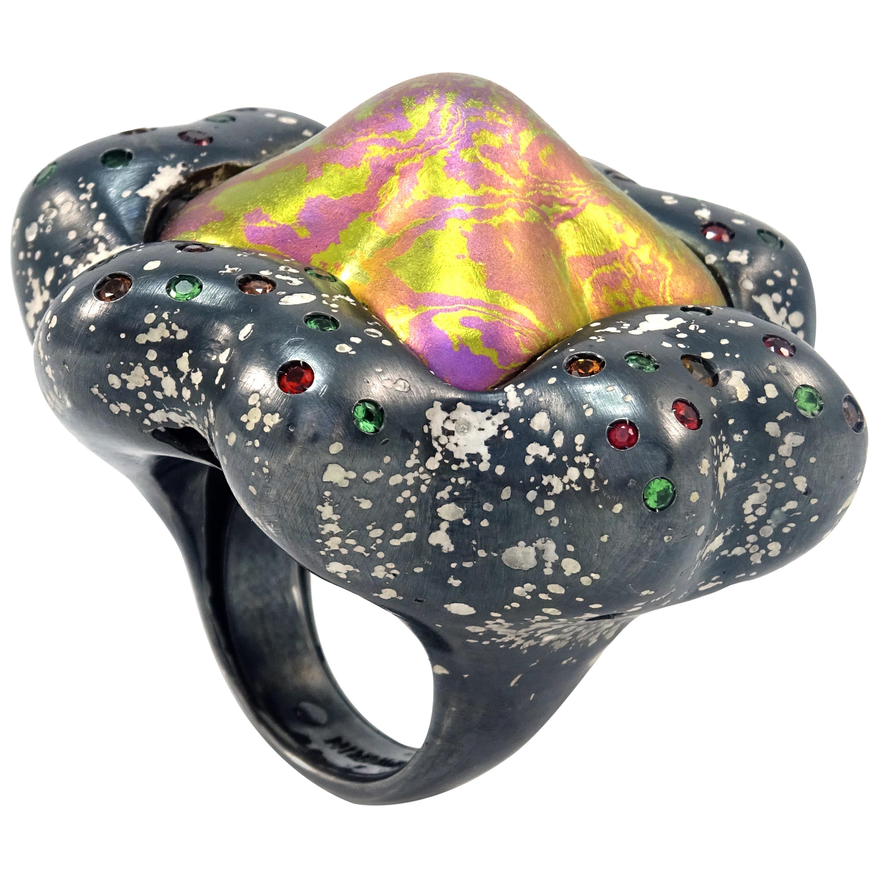 Blue Diamond Diamonds Tsavorites Sapphires Platinum Timascus Titanium ...