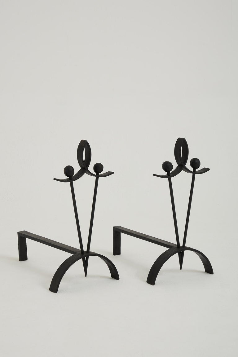 Pair of 1950s Fire Dogs at 1stDibs