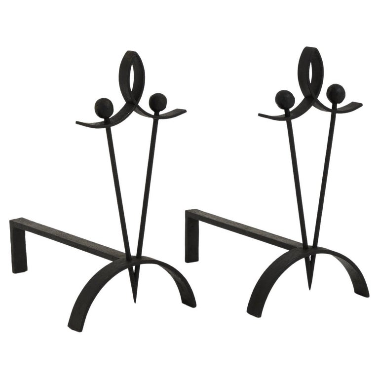 Pair of 1950s Fire Dogs at 1stDibs