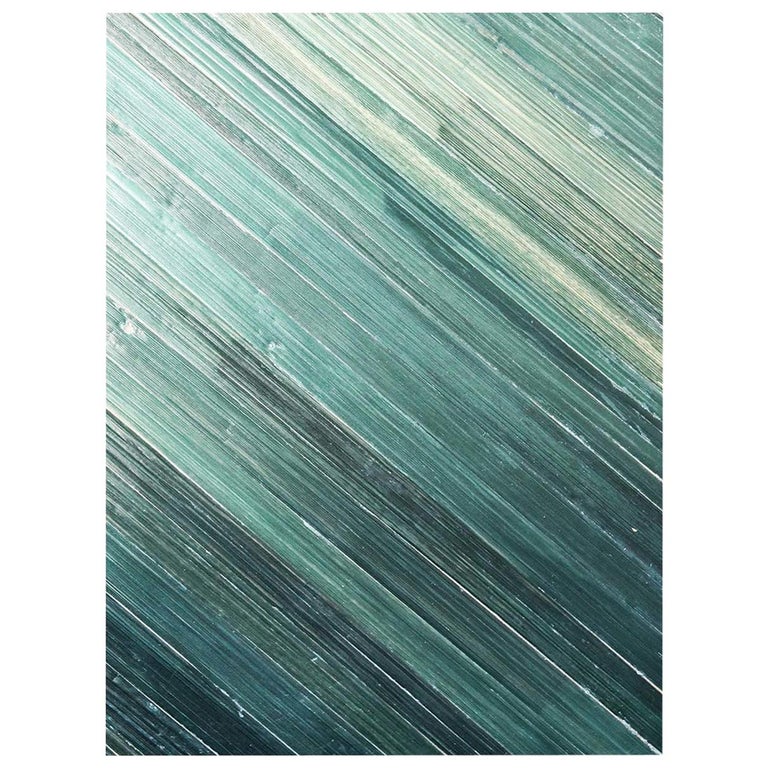 Paille Olik Green Straw and Wood Decorative Panel For Sale at 1stDibs