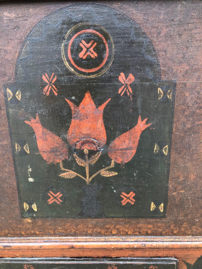 Paint Decorated Dower Chest Dauphin County Pennsylvania For Sale at 1stDibs