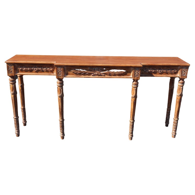 Paint Decorated Italian-Made French Louis XVI Shallow Depth Console ...