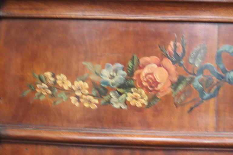 Paint Decorated Satinwood English Adams Style English Commode circa ...