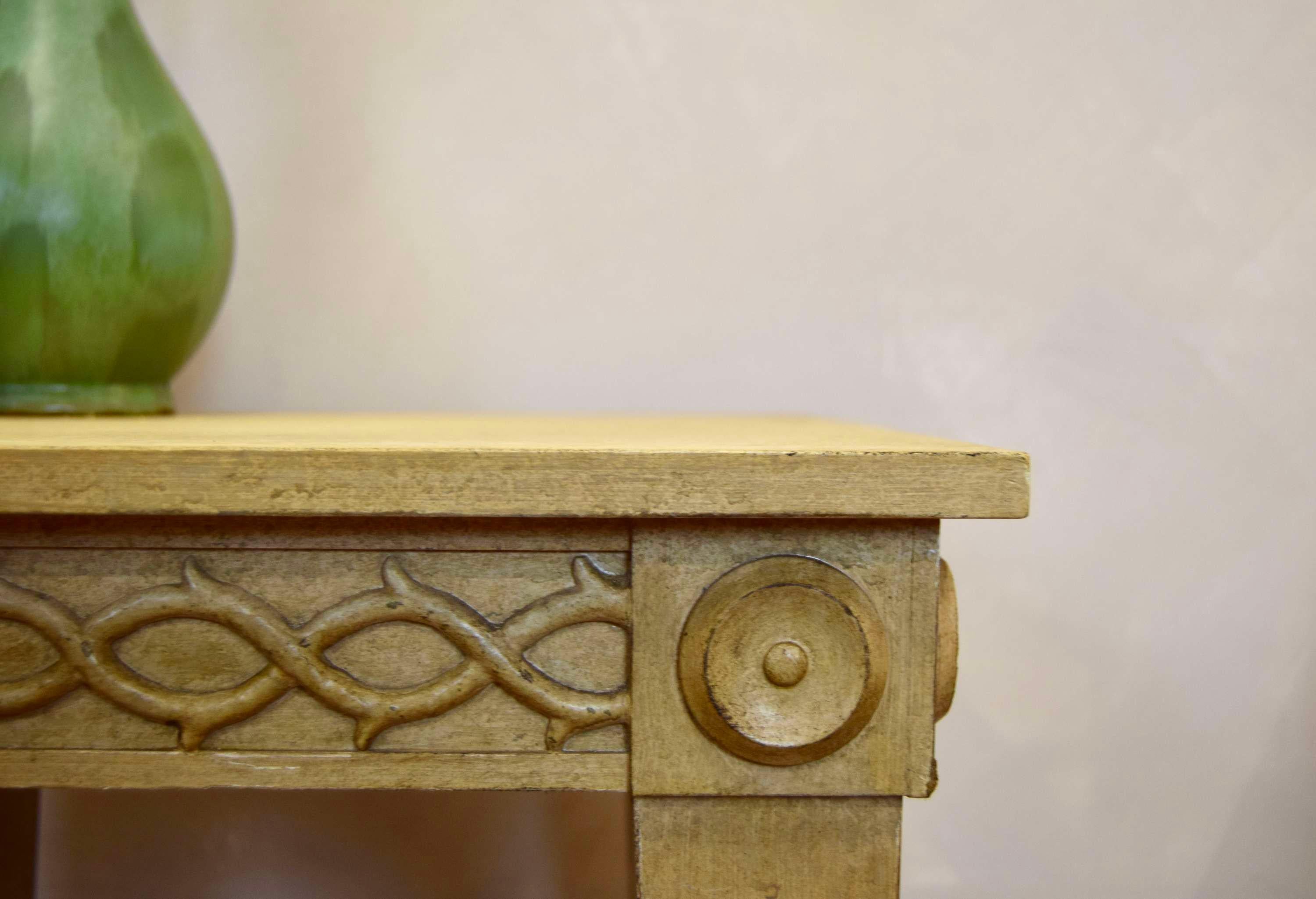 Painted, 20th Century Side Tables with Bullseye and Vine Detailing For ...