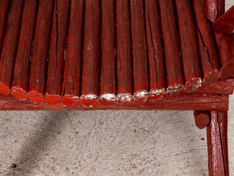 Painted Adirondack Bench For Sale at 1stDibs