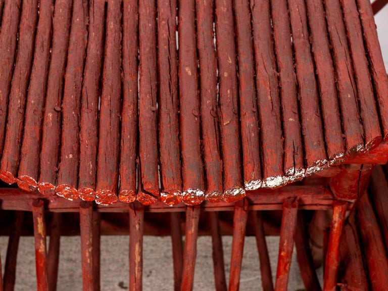 Painted Adirondack Bench For Sale at 1stDibs