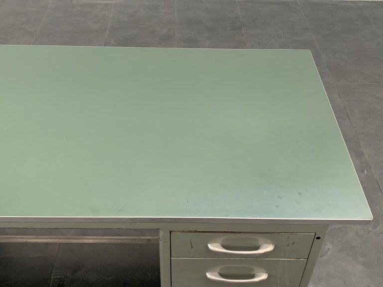 Painted Aluminium Desk with Laminate Top from Carlotti, 1950s For Sale ...