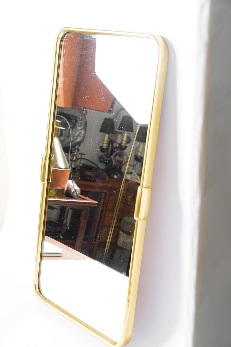 Painted Aluminium Mirror, Vienna, Around 1960s For Sale at 1stDibs