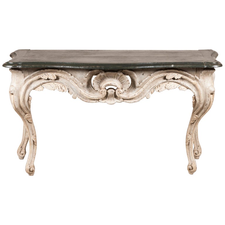 Painted Baroque Console Tables For Sale at 1stDibs