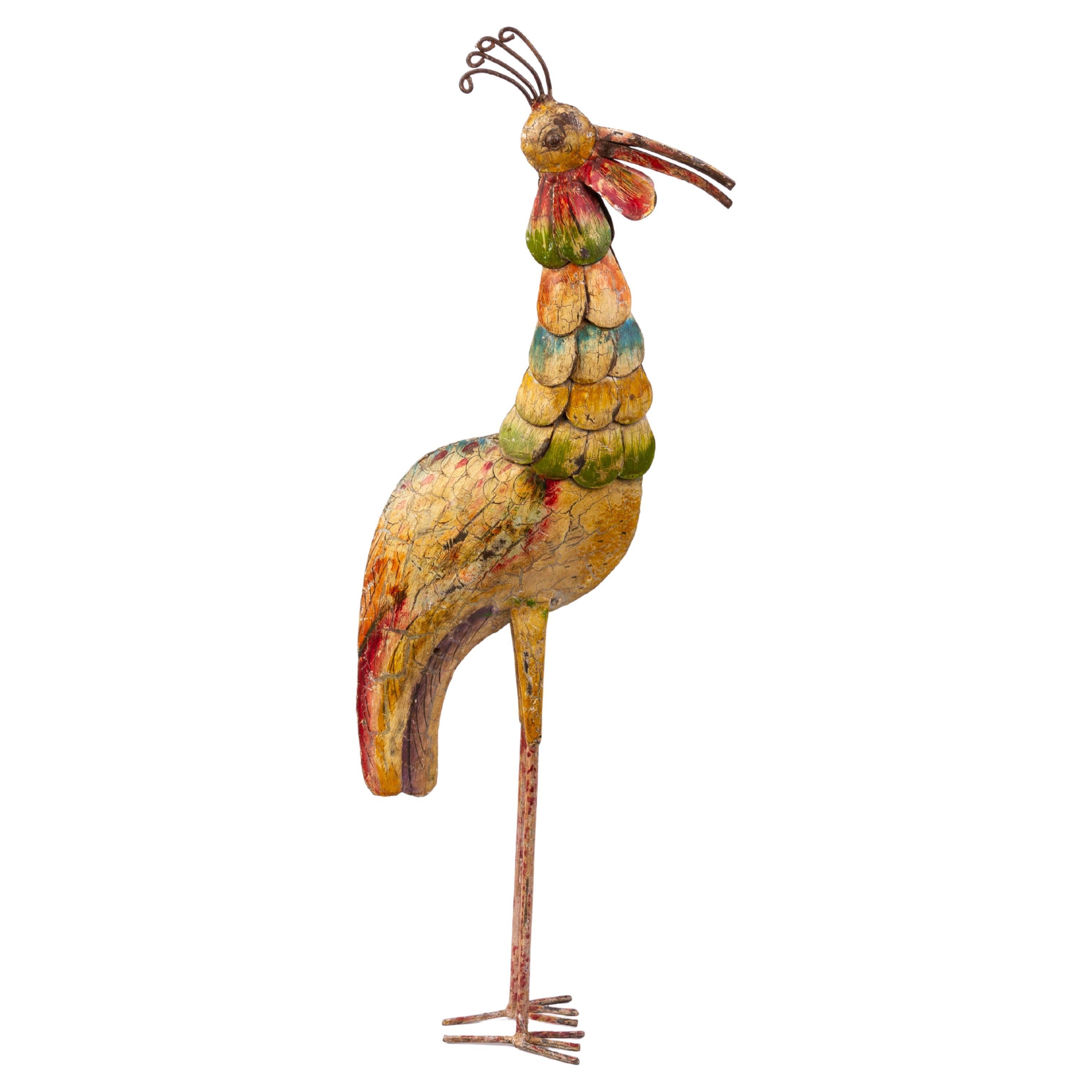 Painted Wooden Cubist Bird Sculpture at 1stDibs | bird sculpture wood ...