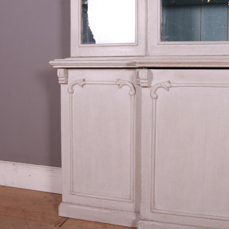 Painted Breakfront Bookcase For Sale at 1stDibs
