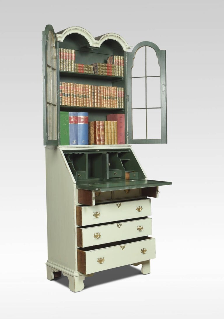 Painted Bureau Bookcase of Small Proportions For Sale at 1stDibs