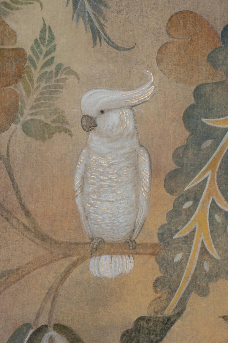 Painted Canvas, Parakeets, Contemporary Work For Sale at 1stDibs