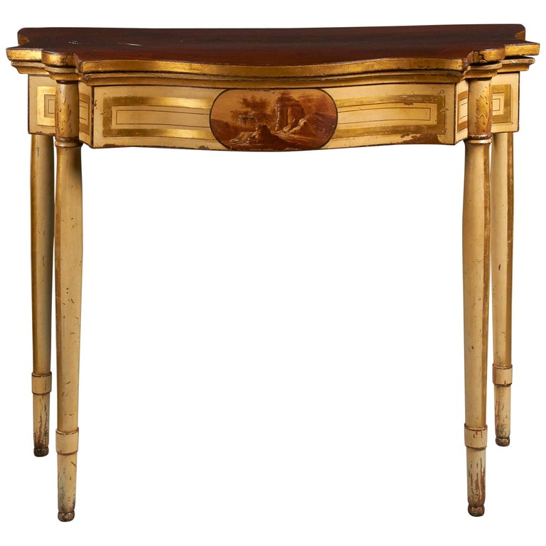 Painted Card Table from Baltimore, Maryland For Sale at 1stDibs