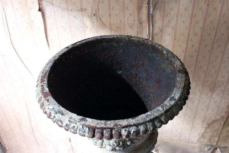 Painted Cast Iron Campana Urn Attributed to Andrew Handyside, circa ...