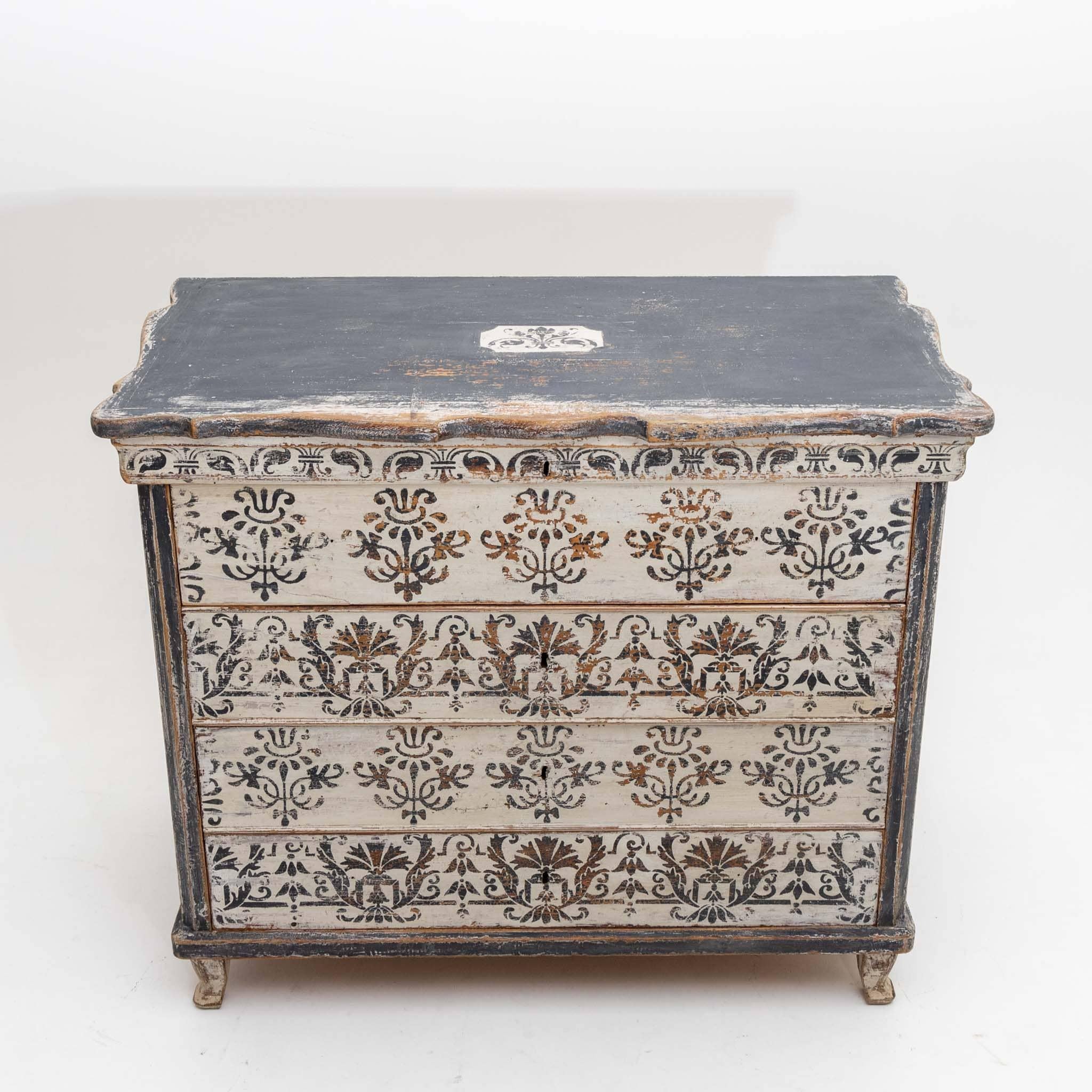 Painted Chest of Drawers, circa 1840 at 1stDibs
