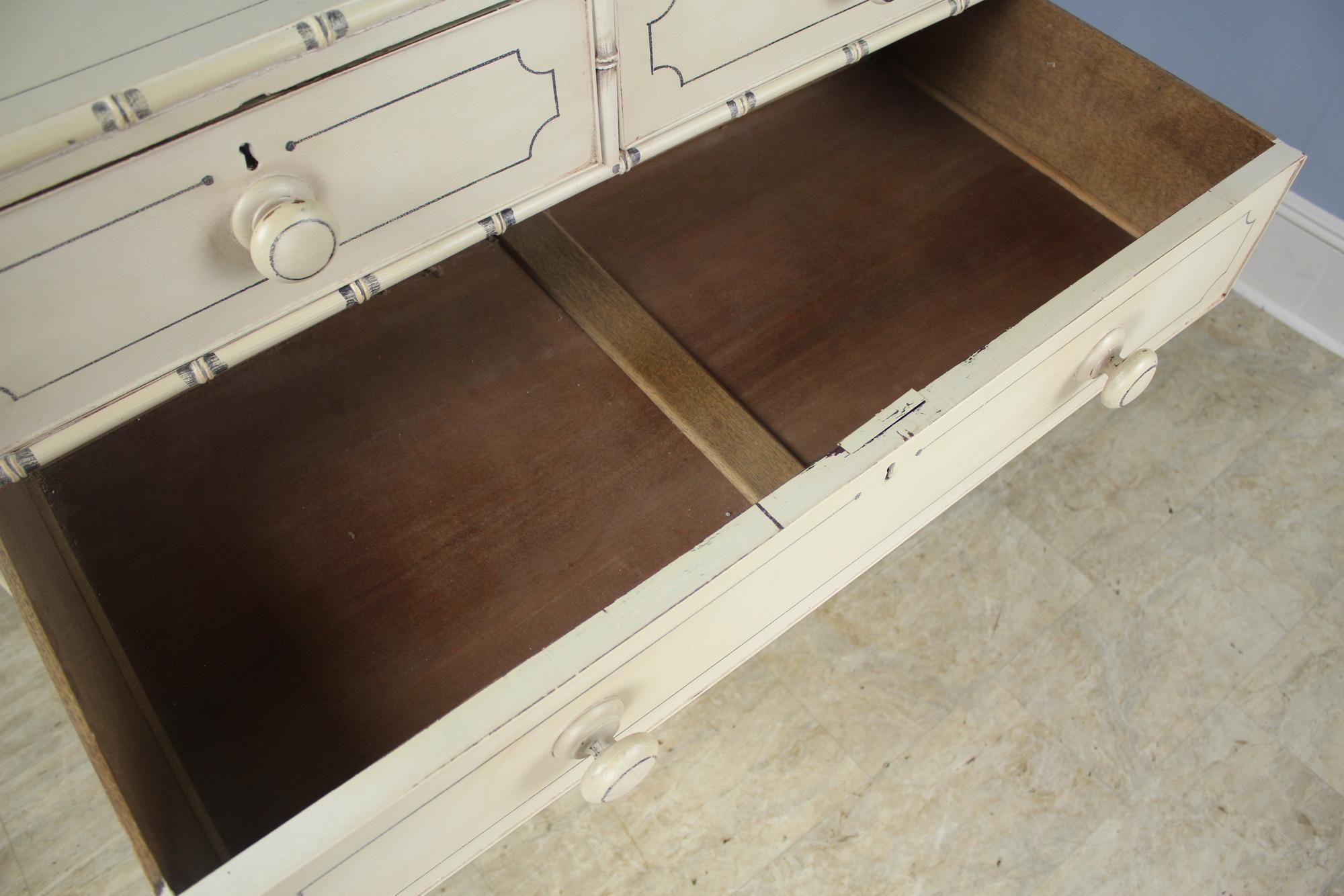 Painted Chest of Drawers with Bamboo Mouldings at 1stDibs | faux bamboo ...