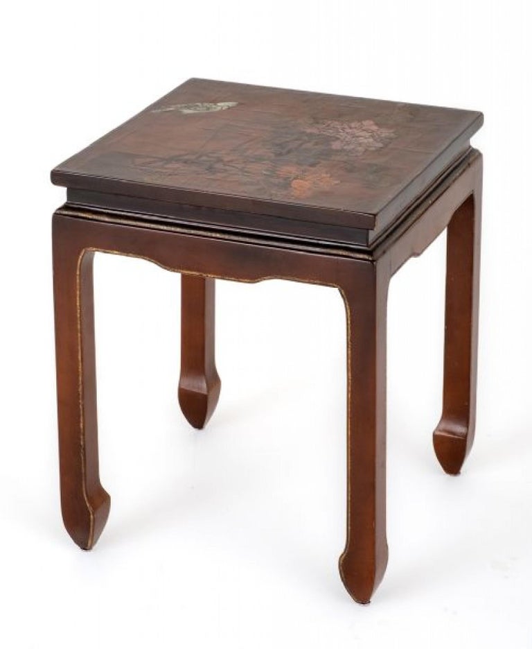 Painted Chinese Side Table Antique, 1930 For Sale at 1stDibs