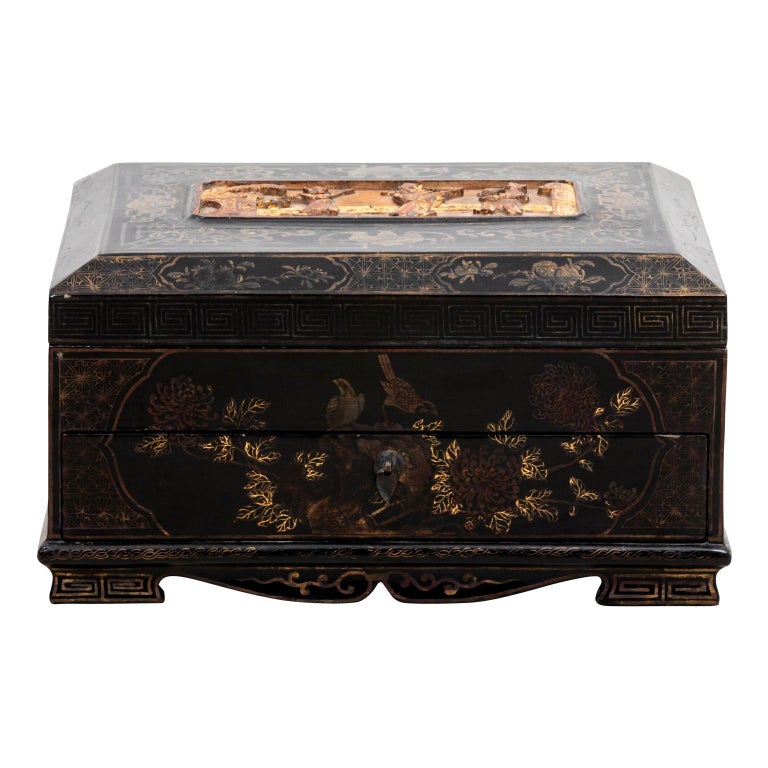Painted Chinese Style Box For Sale at 1stDibs