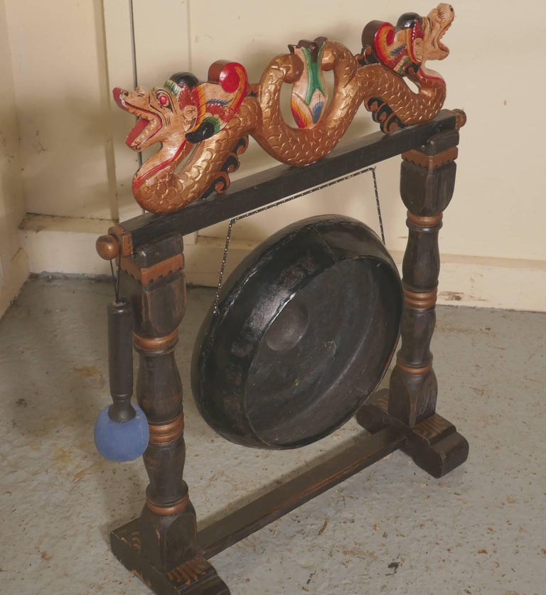 Painted Chinese Table Dinner Gong at 1stDibs