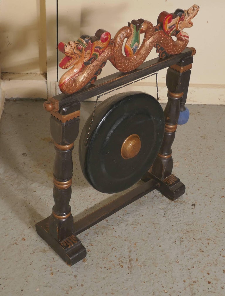 Painted Chinese Table Dinner Gong at 1stDibs